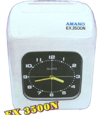 已停產Amano EX-3500N 六欄位打印, /雙色打印(黑色/紅色) 自動對位打咭鐘 Japan Brand, Made in China