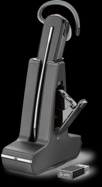 Poly Savi 8245 UC Wireless DECT headset system for computer USB-A ...